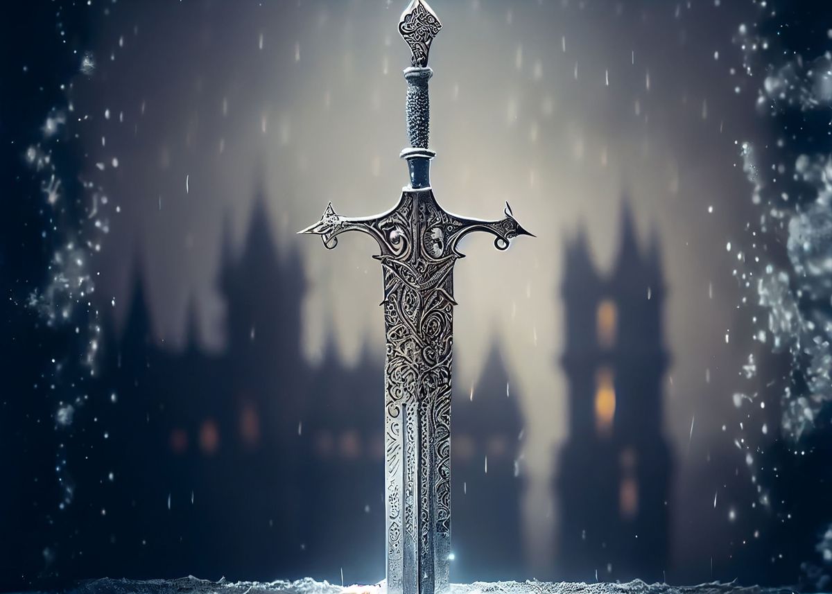 'Silver sword' Poster by Yuliia Mazurkevych | Displate