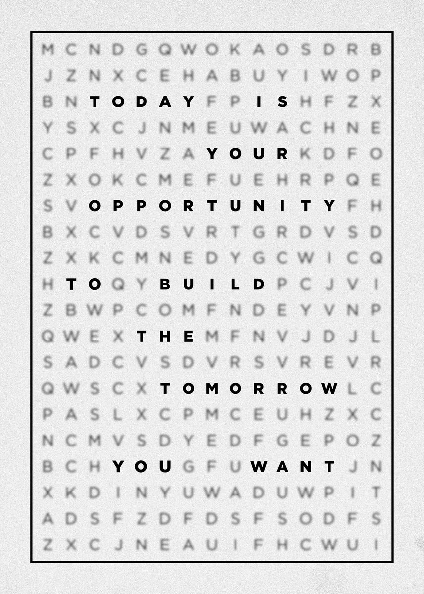 'Text Puzzle Quotes' Poster, picture, metal print, paint by HOLOSOMNIA ...