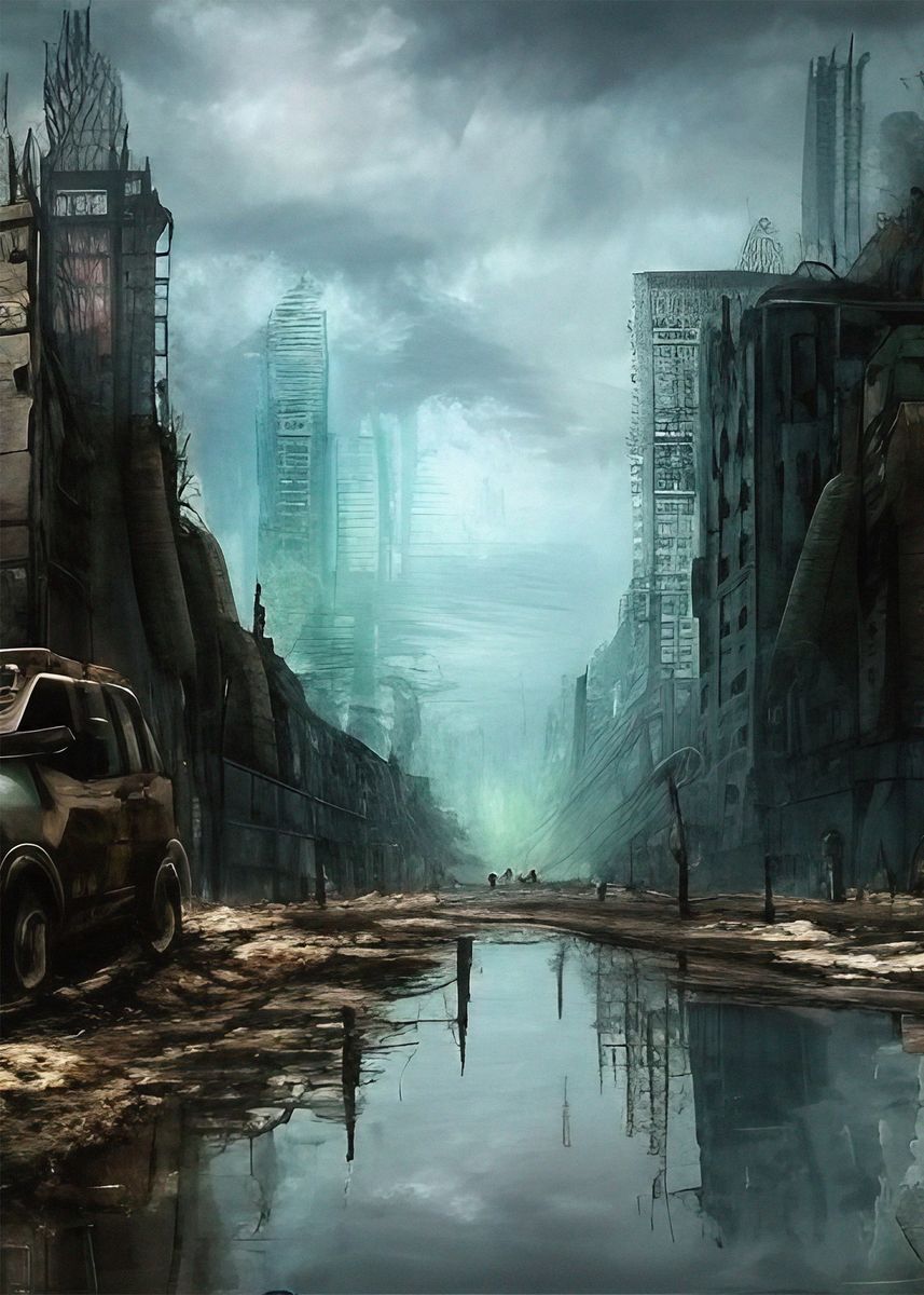 'Post apocalypse 2' Poster, picture, metal print, paint by Finnick ...