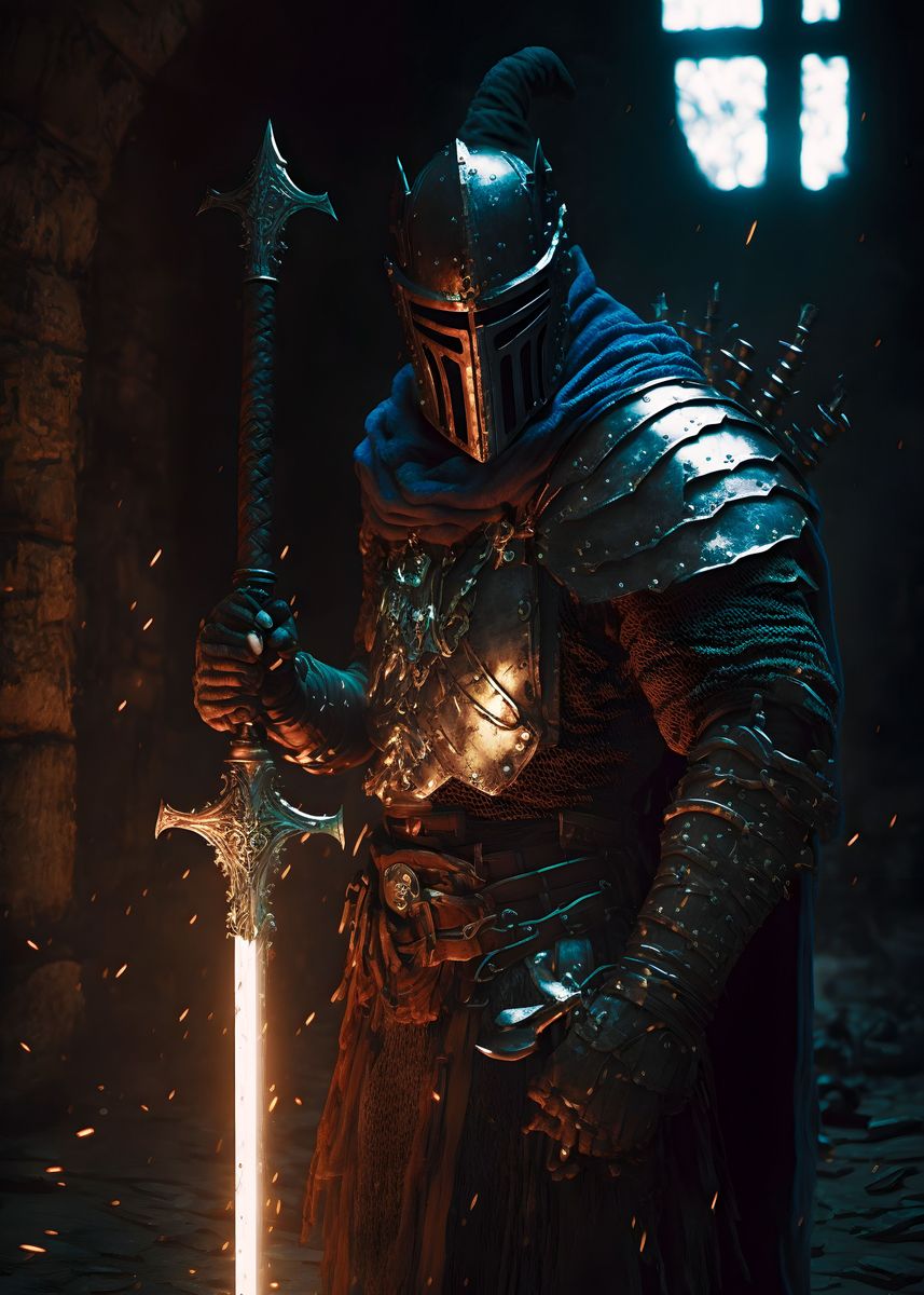 'DARK Knight' Poster, picture, metal print, paint by XENOS | Displate