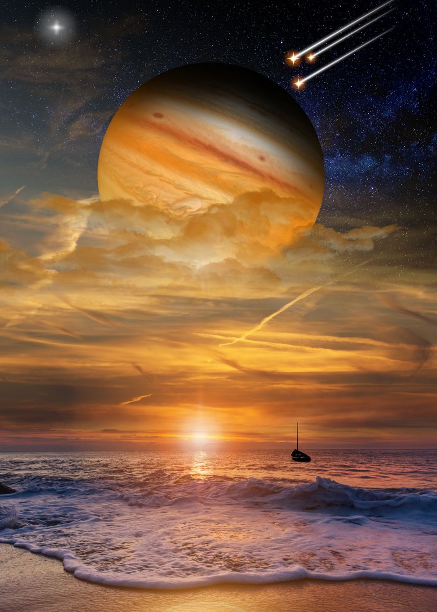 'Jupiter Rise' Poster, picture, metal print, paint by Arts and Minds ...