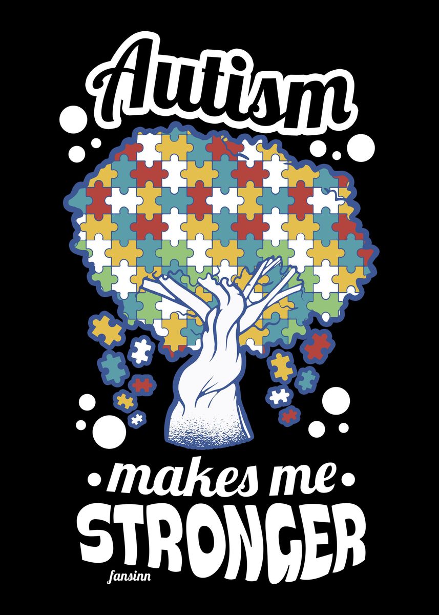 'Autist autism awareness tr' Poster, picture, metal print, paint by ...