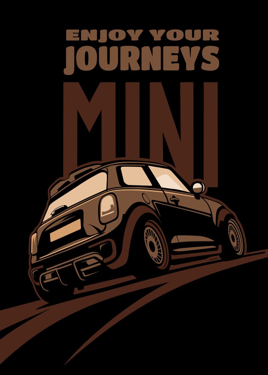 'mini car' Poster, picture, metal print, paint by SoBo | Displate