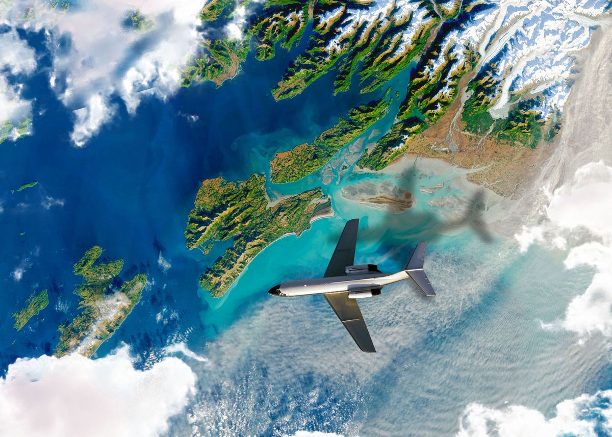 'satellite view of earth' Poster by Tom Cage | Displate