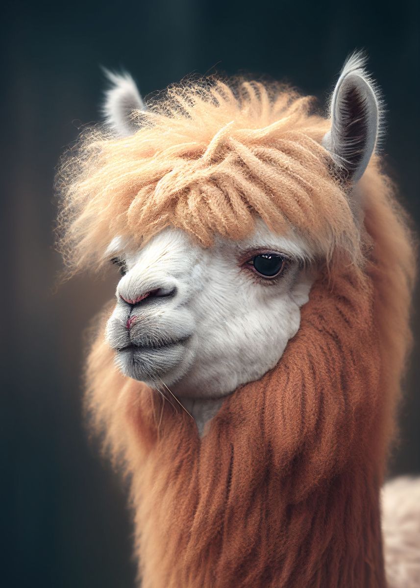 'Alpaca Animal' Poster, picture, metal print, paint by DecoyDesign ...