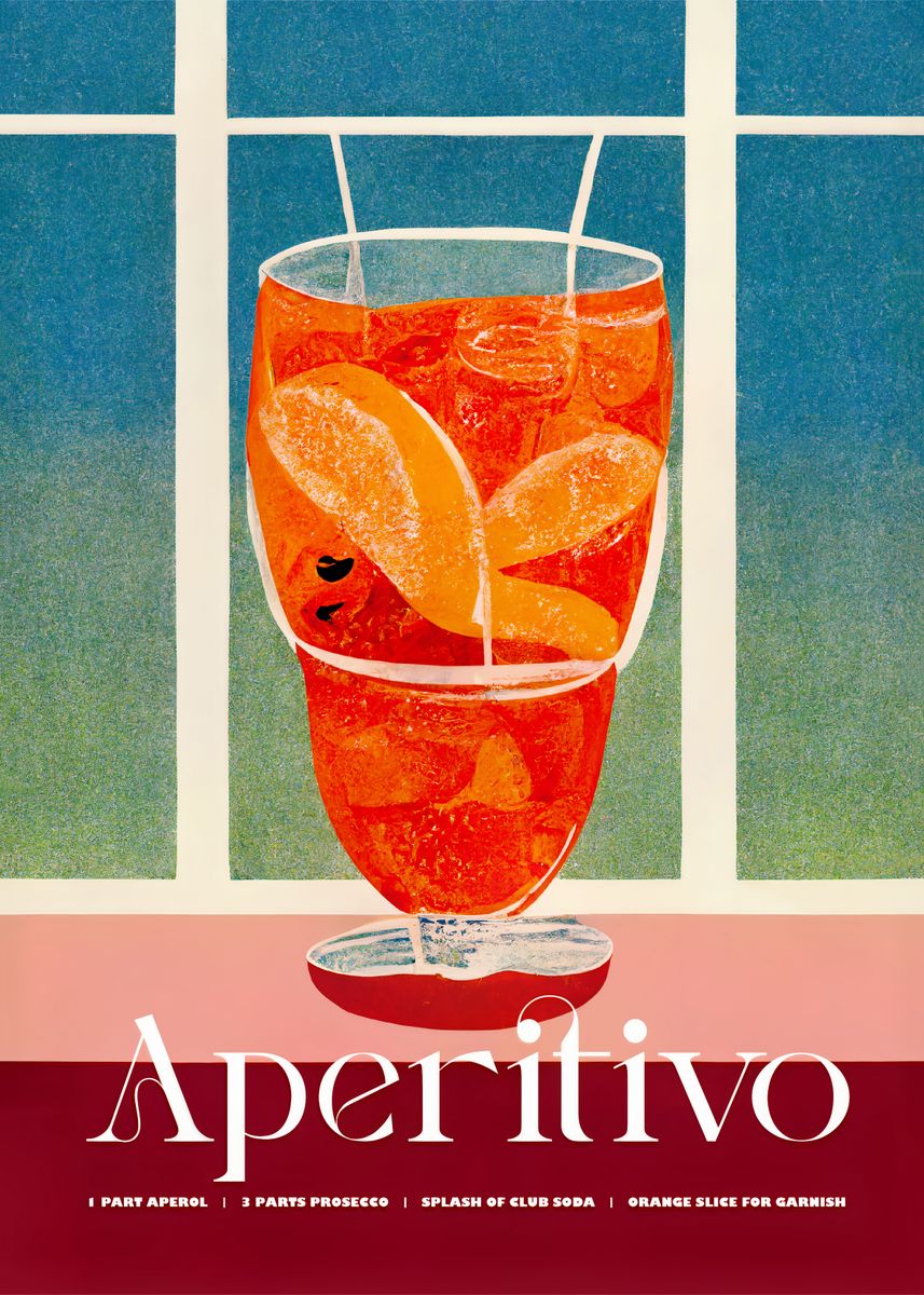 'Classic Aperitivo' Poster, picture, metal print, paint by SipCircle ...