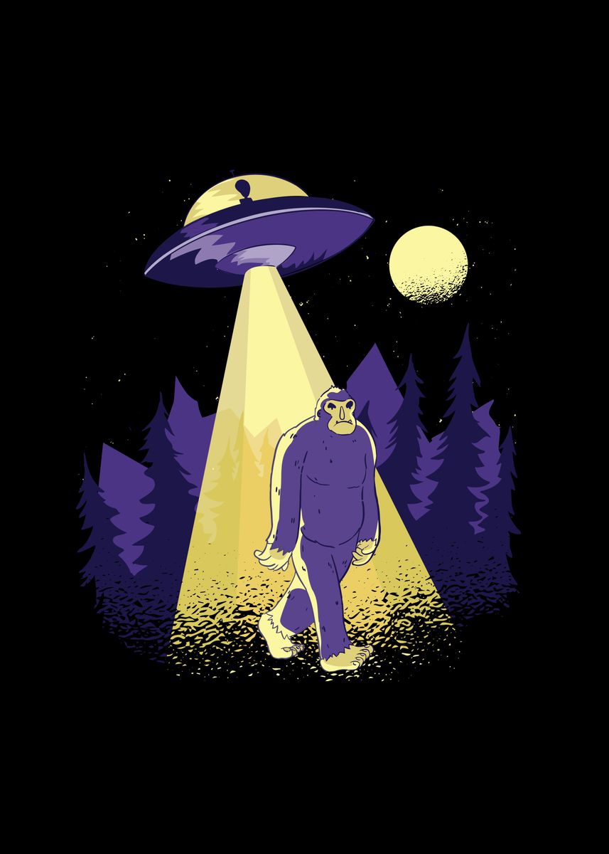 'Bigfoot' Poster, picture, metal print, paint by Cool Till Death | Displate