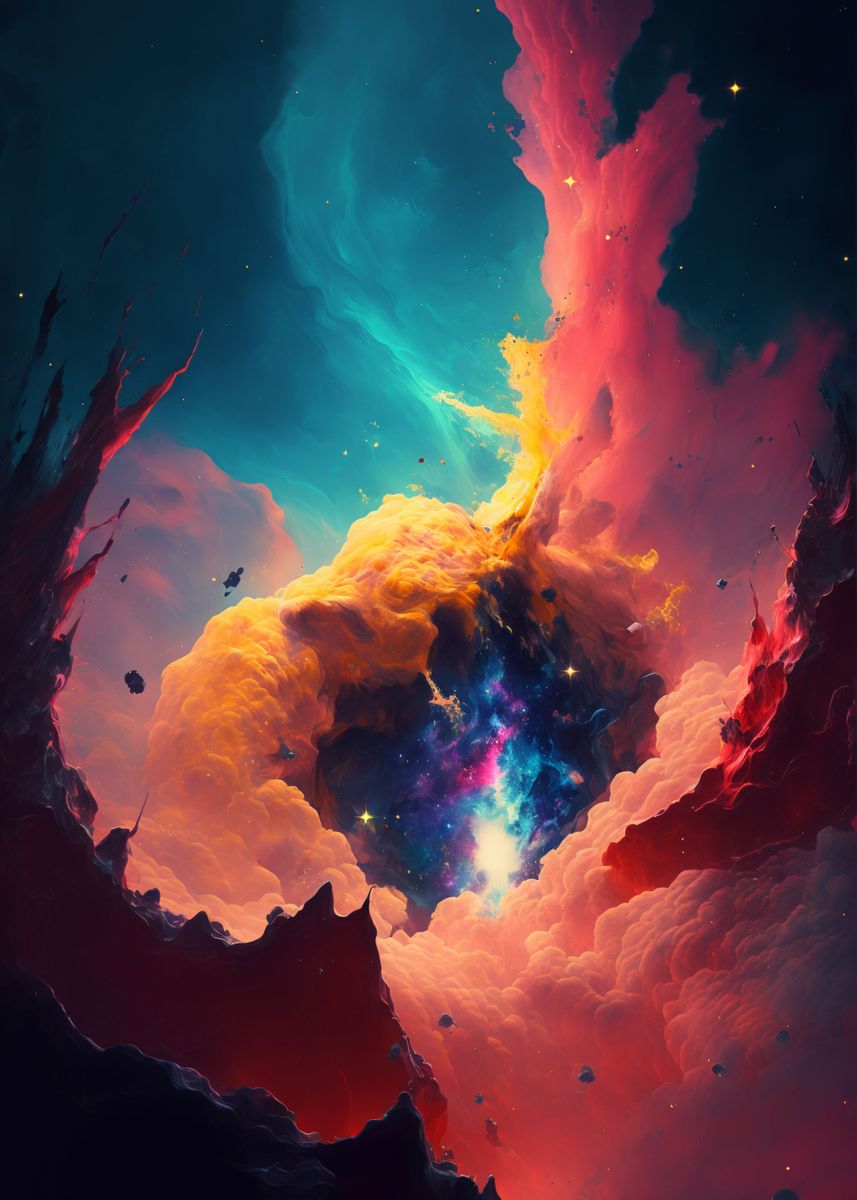 'Universe Light' Poster, picture, metal print, paint by Cybronauts ...