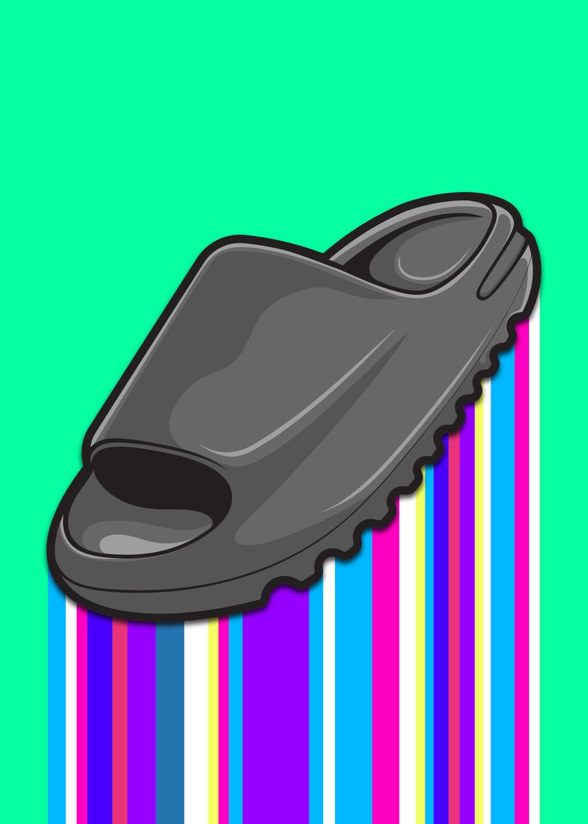 'Hypebeast Slide Shoe' Poster, picture, metal print, paint by Adam ...