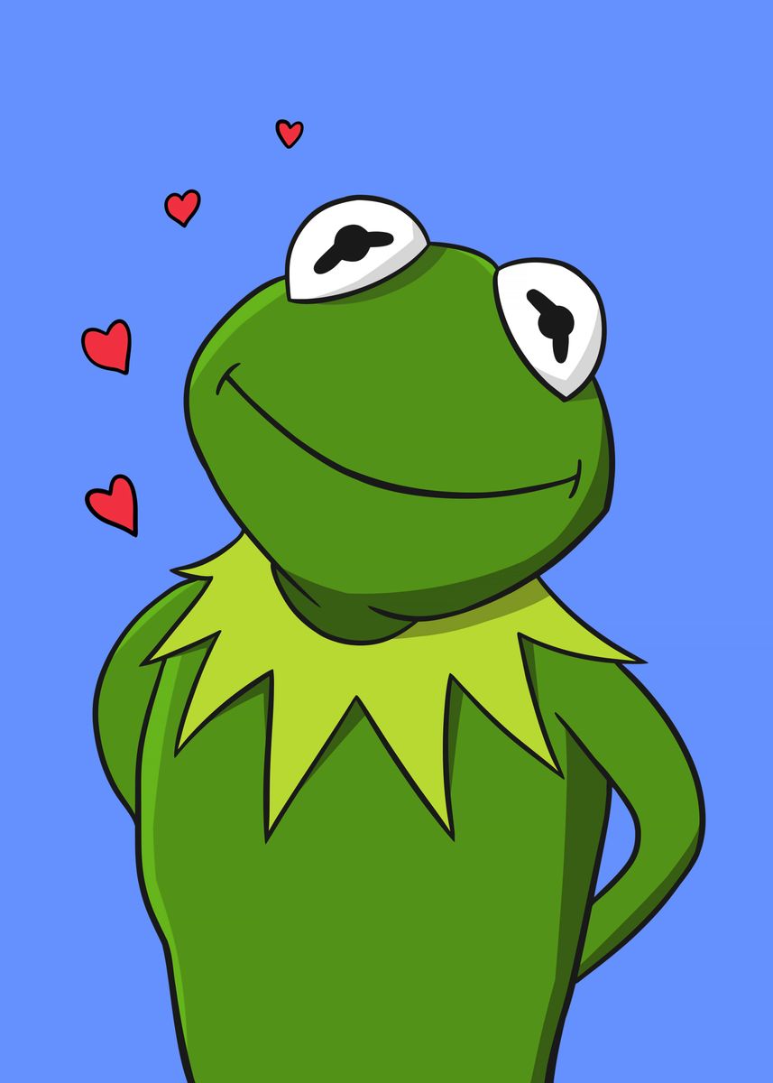 'Love Frog Meme Lol' Poster, picture, metal print, paint by Qreative ...