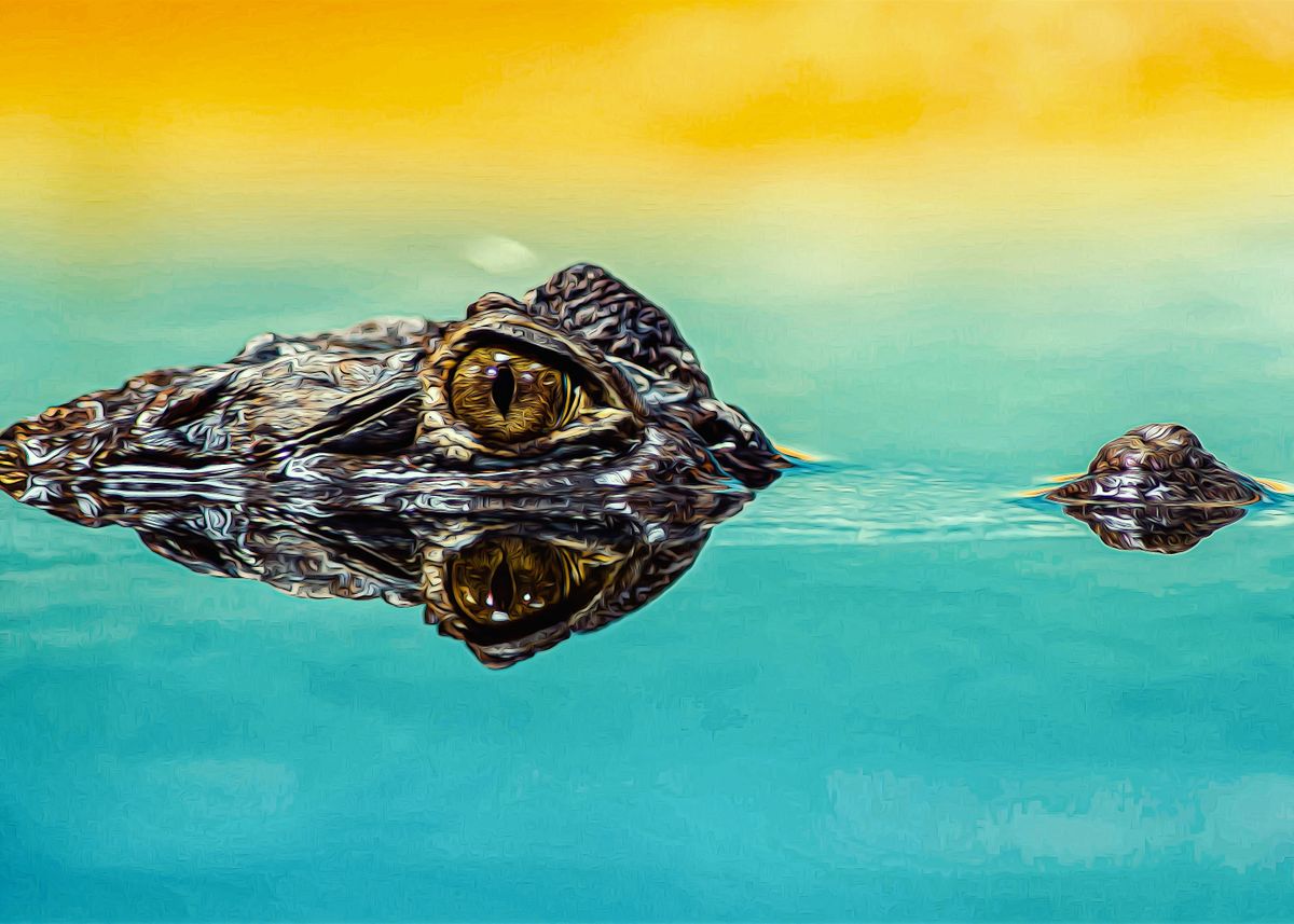 'Crocodile' Poster by Tiker Arts | Displate