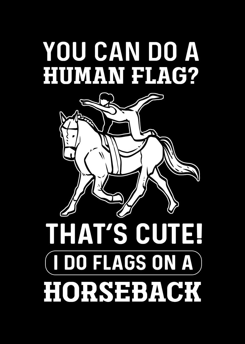 'Horse Vaulter I Do Flags' Poster, picture, metal print, paint by ...