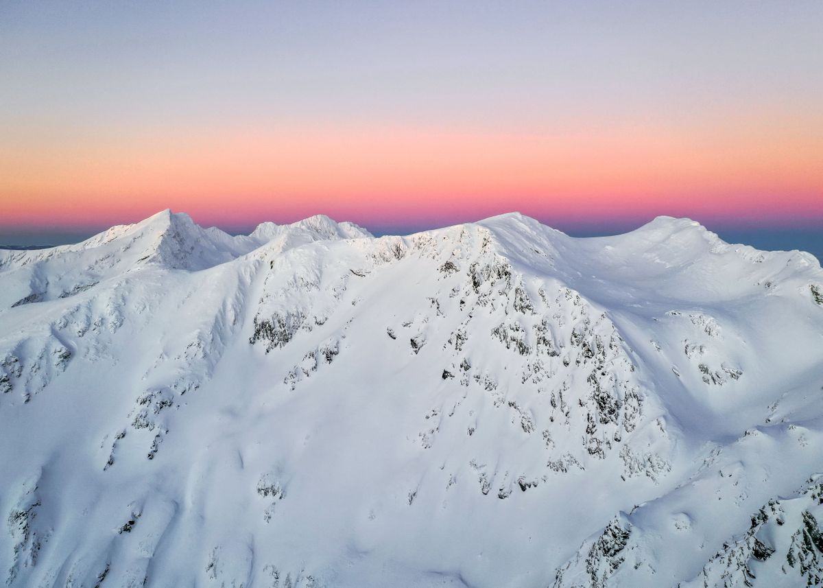 'Snow mountains and horizon' Poster by Sam Brady | Displate