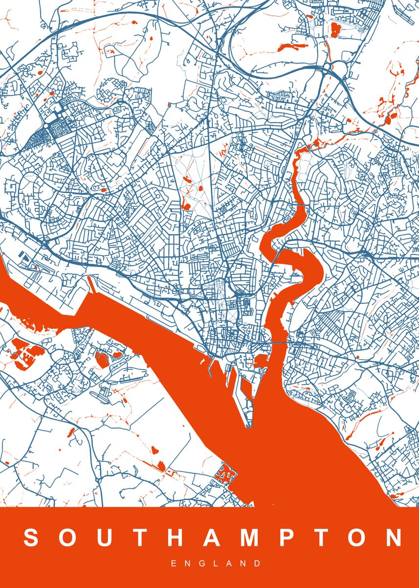 'SOUTHAMPTON ENGLAND UK' Poster, picture, metal print, paint by ...