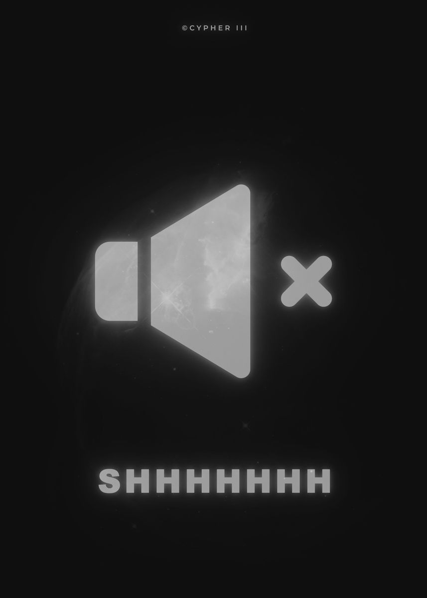 'Shhhhhh' Poster, picture, metal print, paint by cypher the third ...