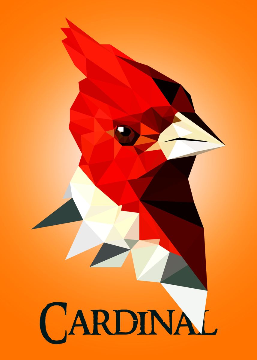 'Cardinal' Poster, picture, metal print, paint by Dare Neil | Displate