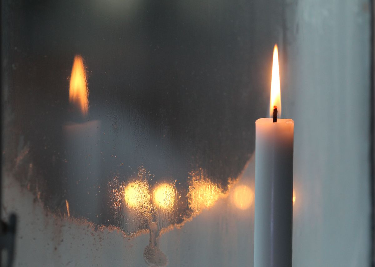 'Candle Light Reflection' Poster by Stephen Bredenkamp | Displate