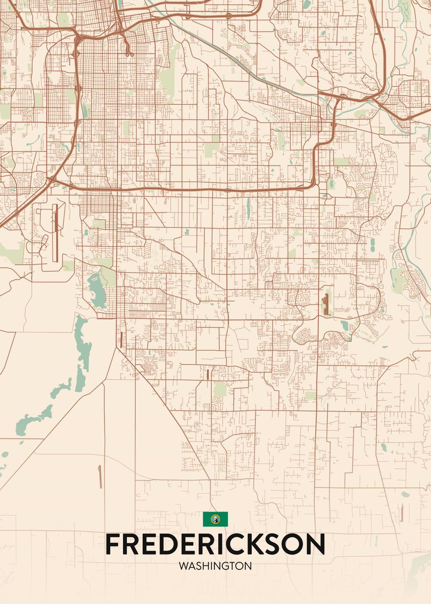 'Frederickson WA' Poster, picture, metal print, paint by IMR Designs ...