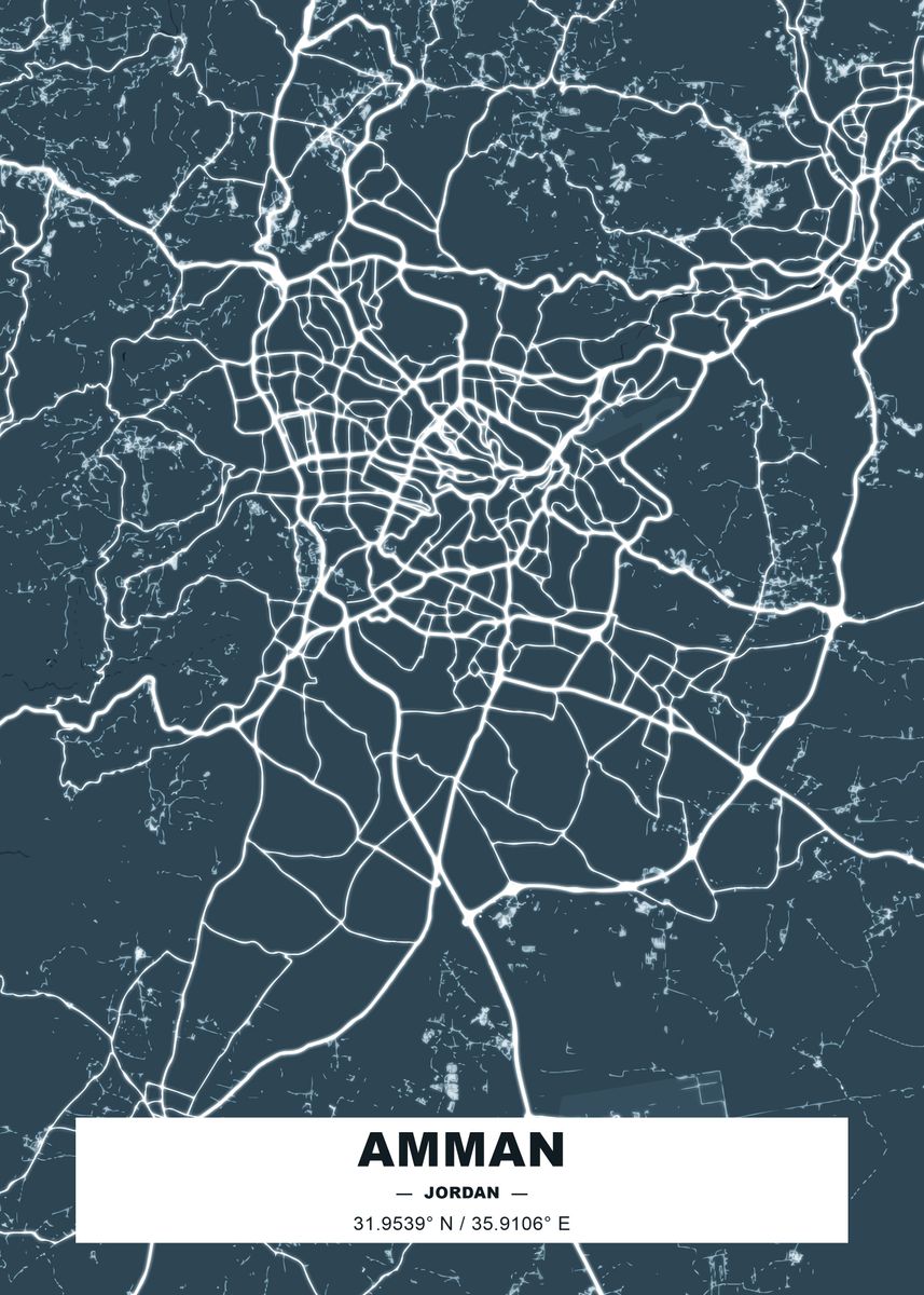 'Amman' Poster, picture, metal print, paint by Bo Kev | Displate