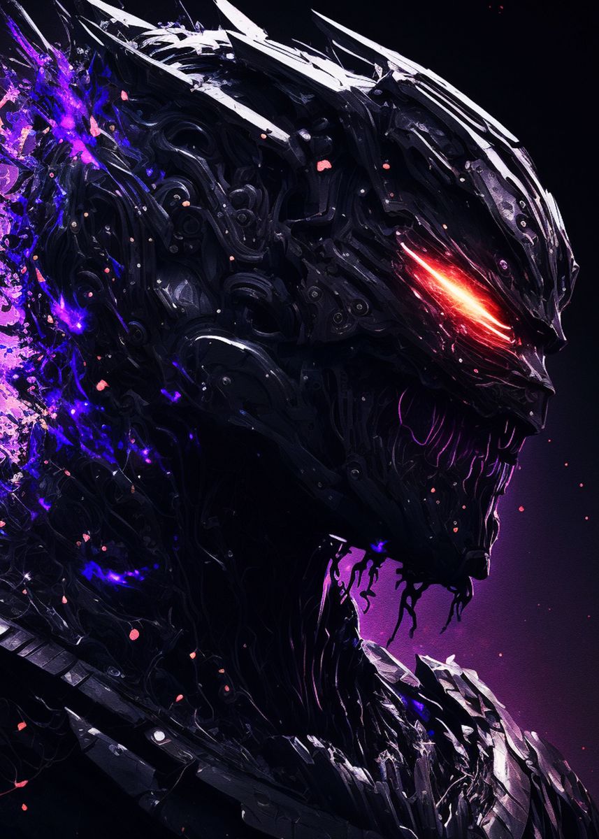 'Black Alien In Space' Poster, picture, metal print, paint by Fachrul ...