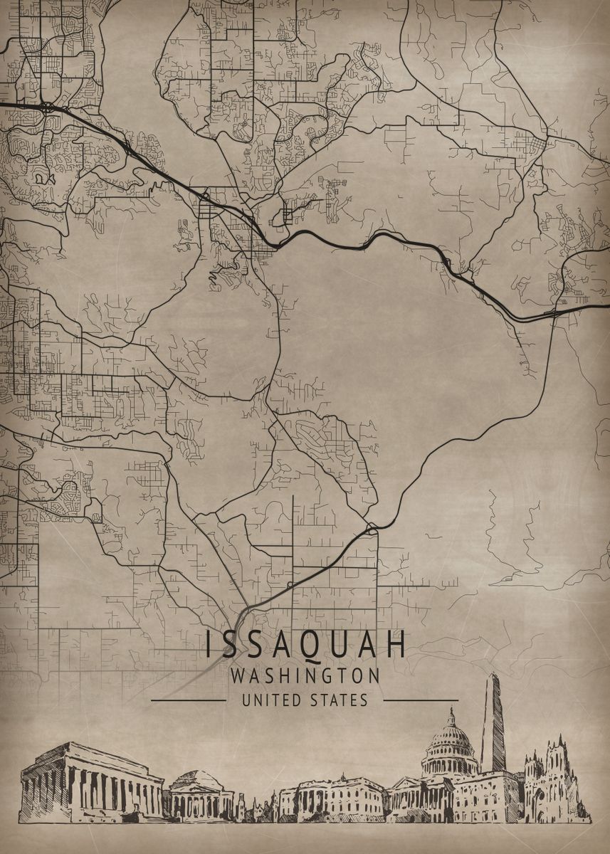 'Issaquah Washington' Poster, picture, metal print, paint by XandYart ...