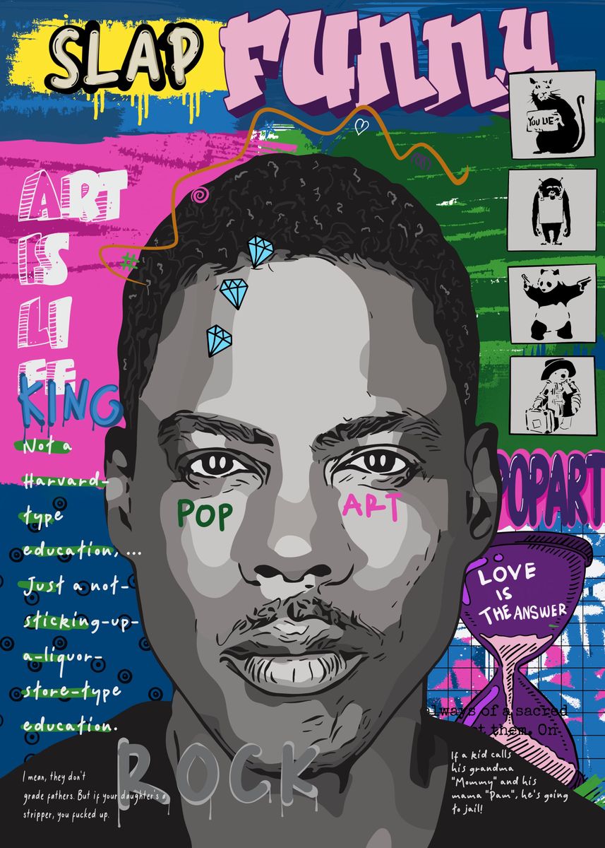 'Slap' Poster, picture, metal print, paint by Mild pic | Displate