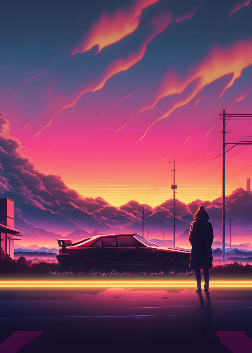 'The Lonely Road Ahead' Poster, picture, metal print, paint by Hatless ...