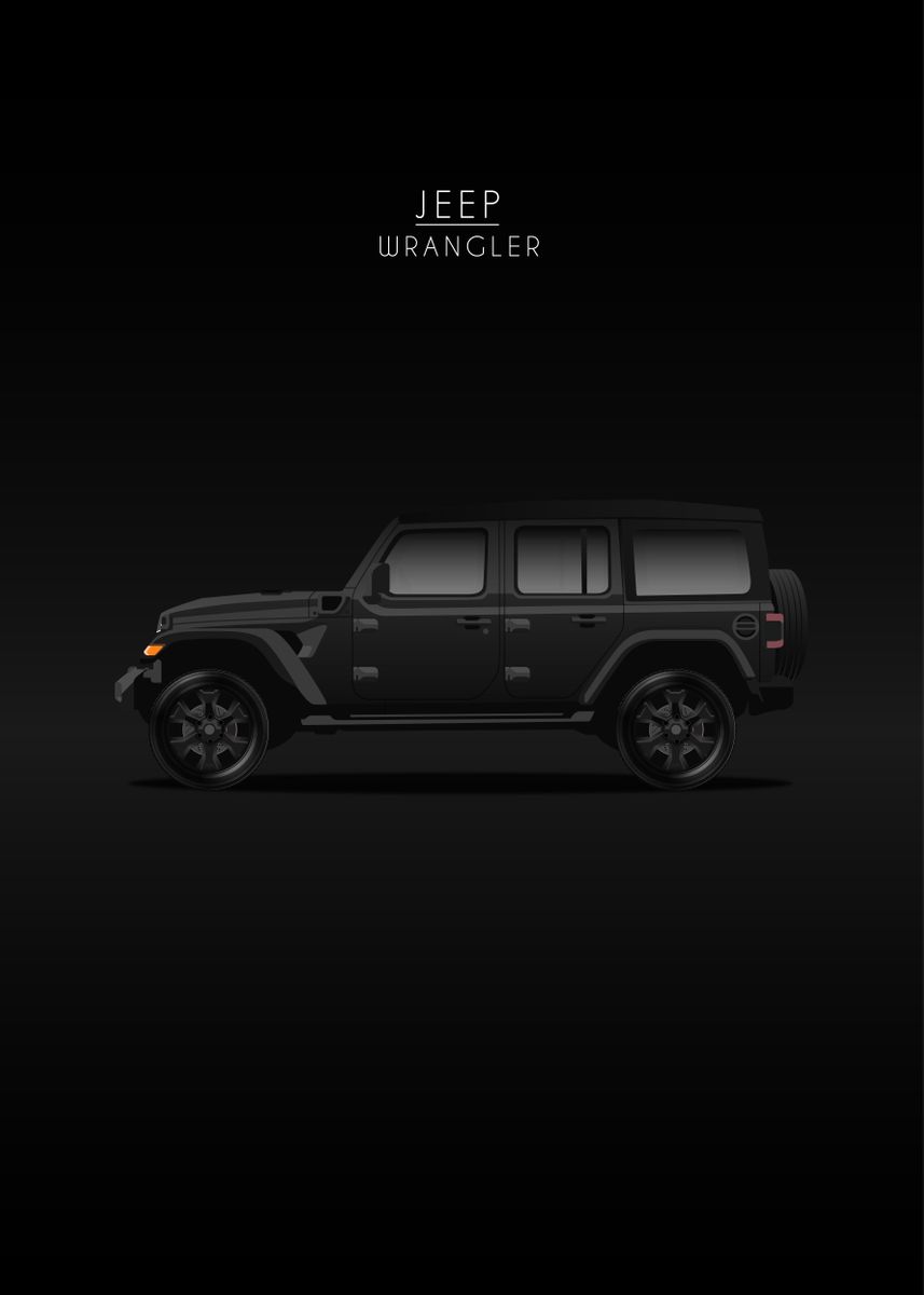 'Jeep Wrangler' Poster, picture, metal print, paint by Ahmad Nur Ihsan ...
