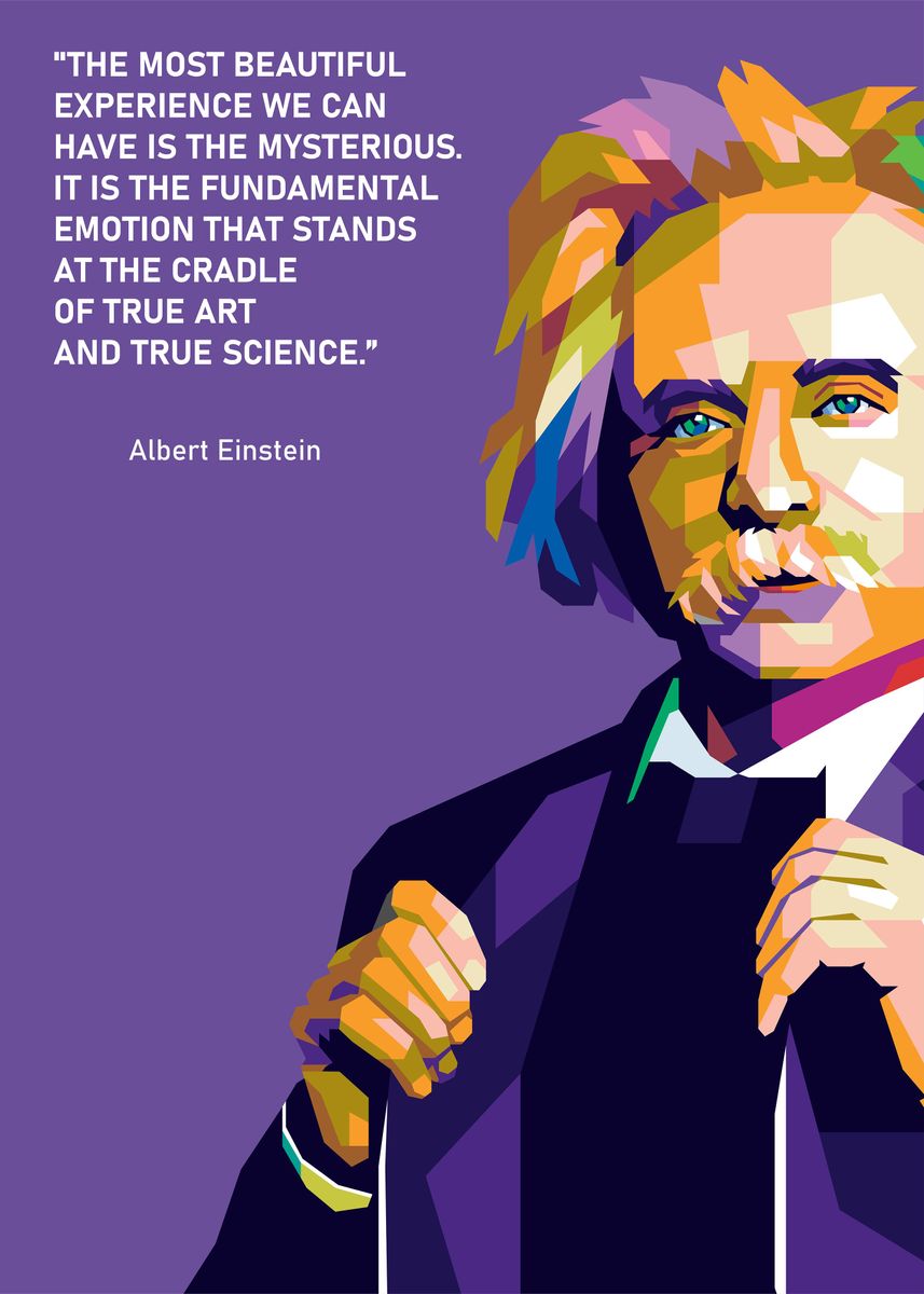 'Albert Einstein Quotes' Poster, picture, metal print, paint by Erick ...