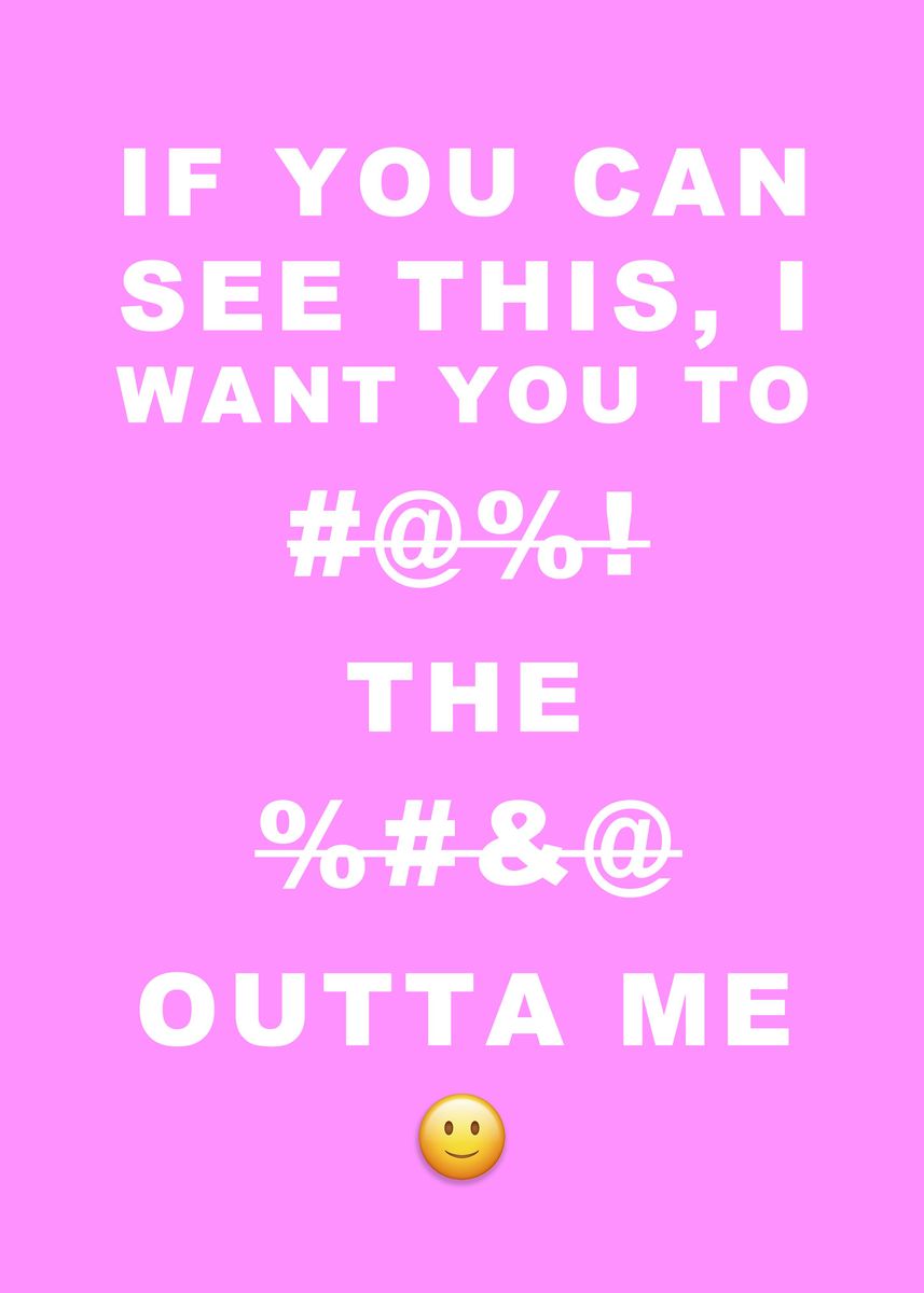 'outta me' Poster, picture, metal print, paint by cypher the third ...