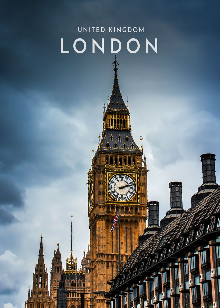 'London City' Poster, picture, metal print, paint by Reality Art | Displate