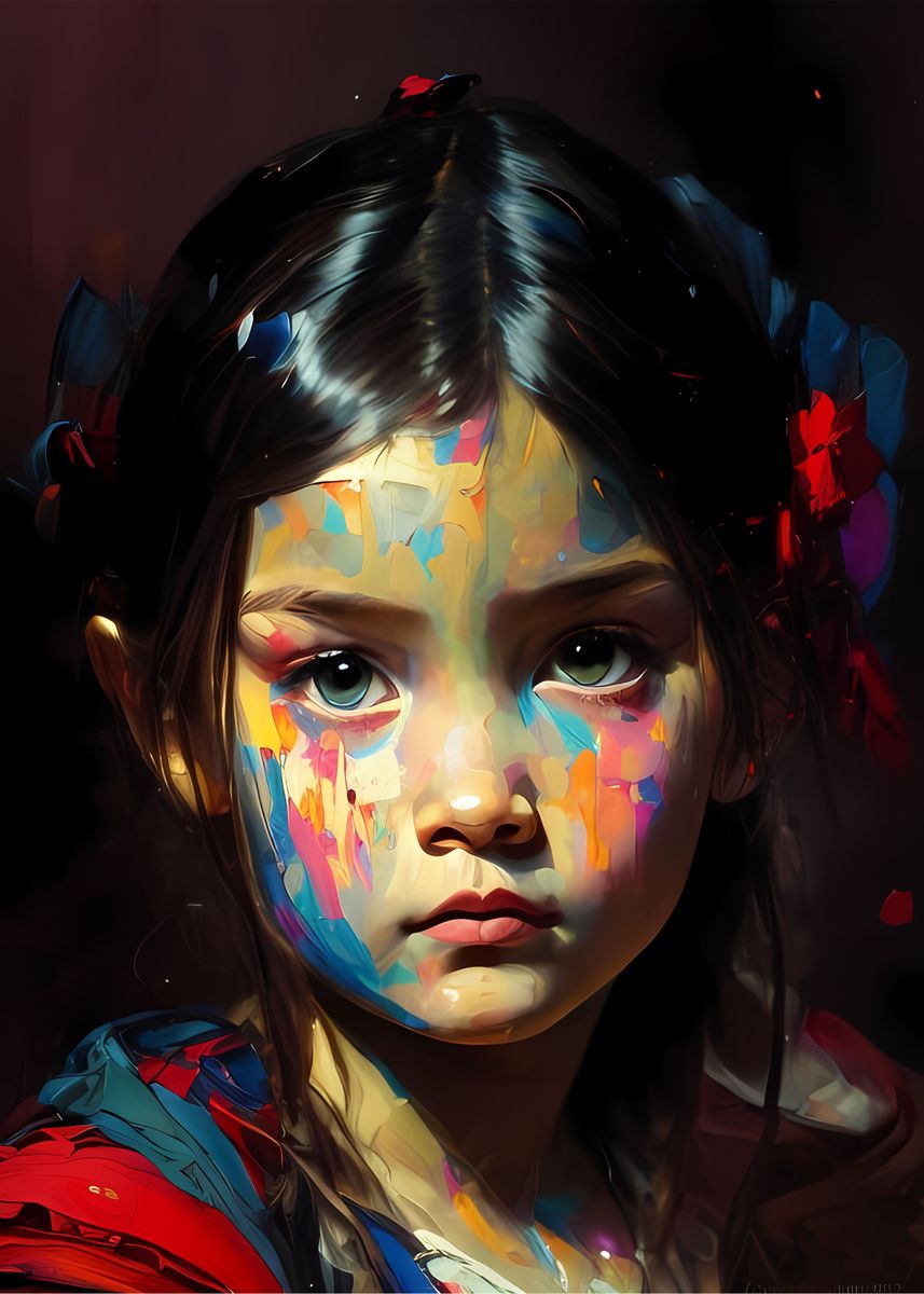 'little angel' Poster, picture, metal print, paint by erma wati | Displate