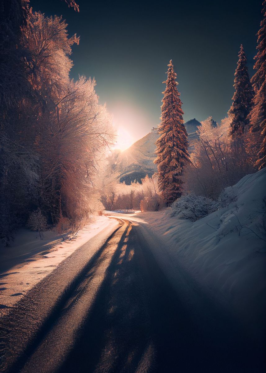 'Country road' Poster, picture, metal print, paint by Yuliia ...