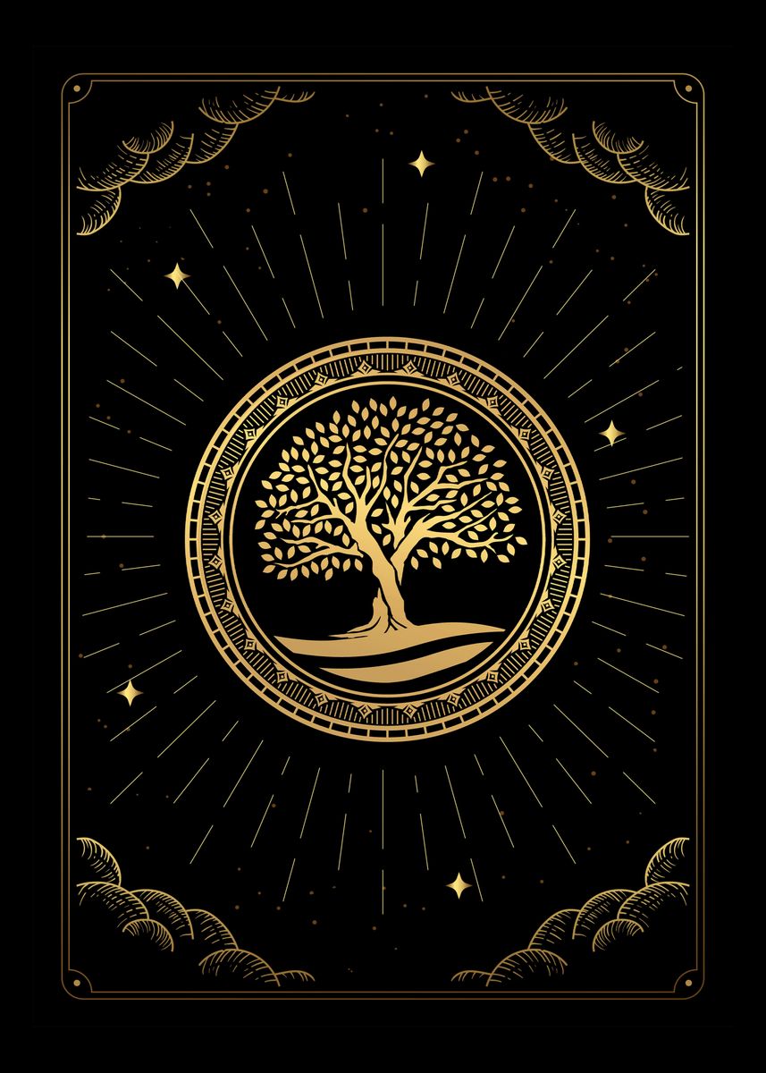 'Tarot the tree of life' Poster, picture, metal print, paint by Michael ...