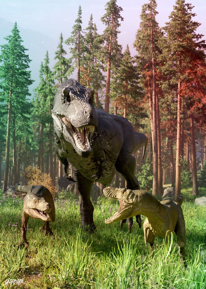 'Trex Tyrannosaurus Rex' Poster, picture, metal print, paint by Gigi ...