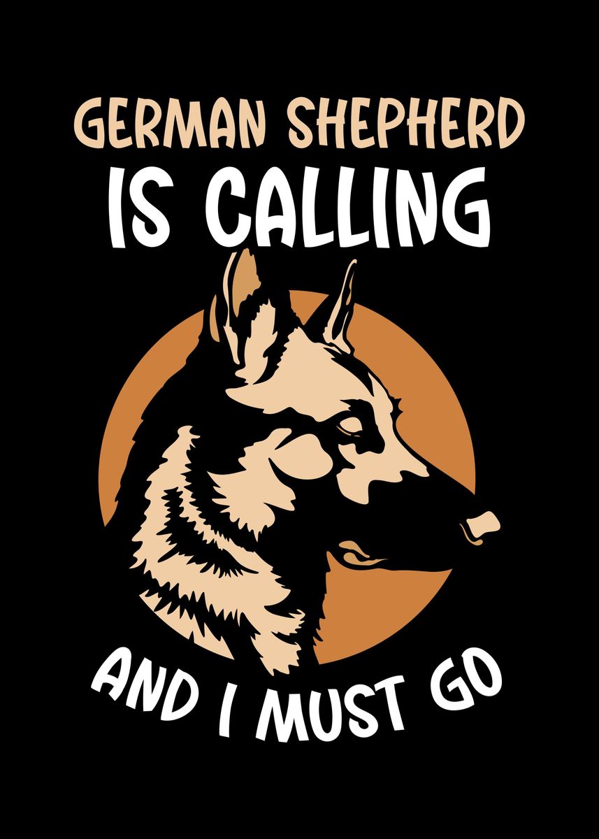'German Shepherd' Poster, picture, metal print, paint by Sebastian ...