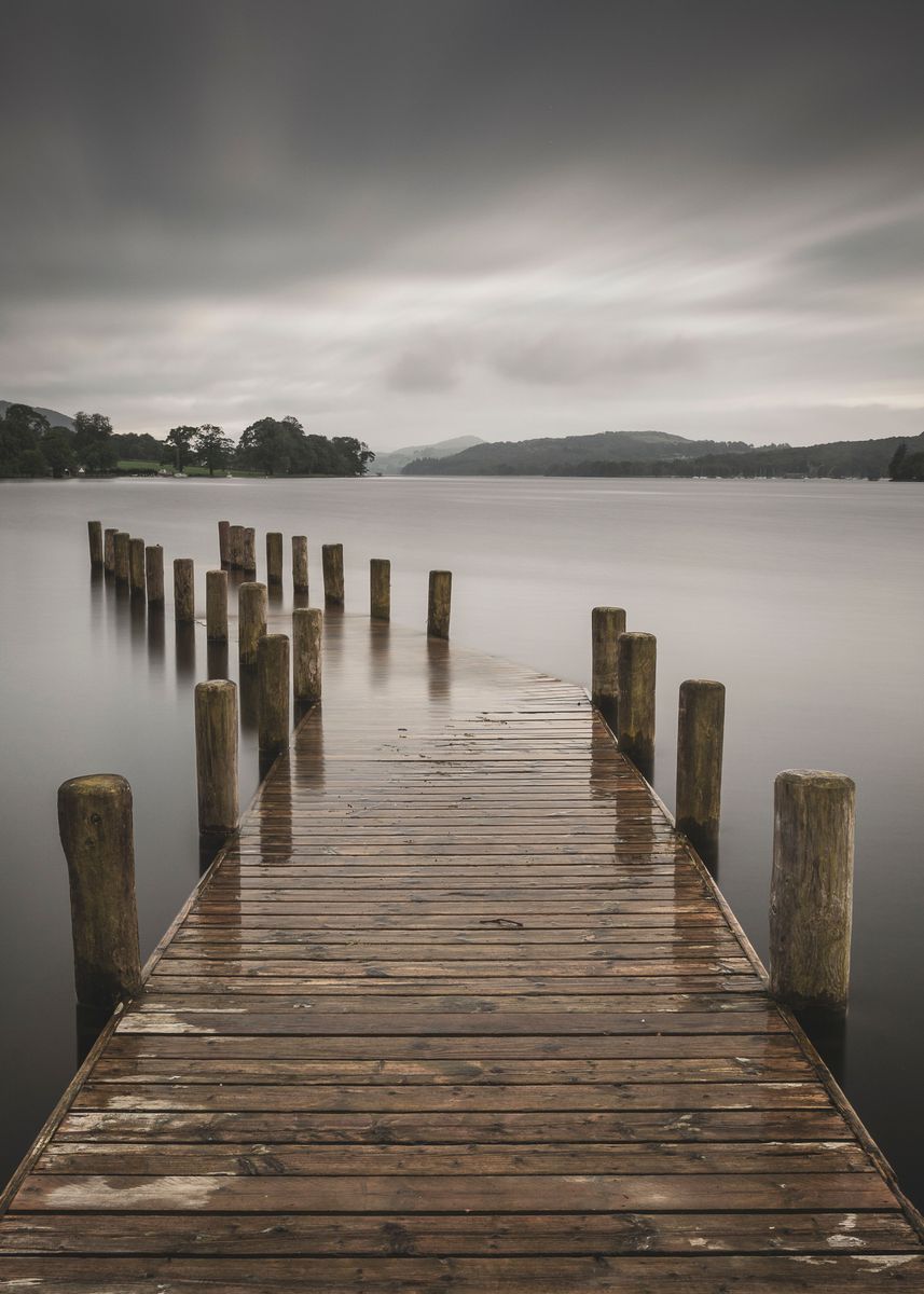 'Monk Coniston Jetty' Poster, picture, metal print, paint by Mark ...