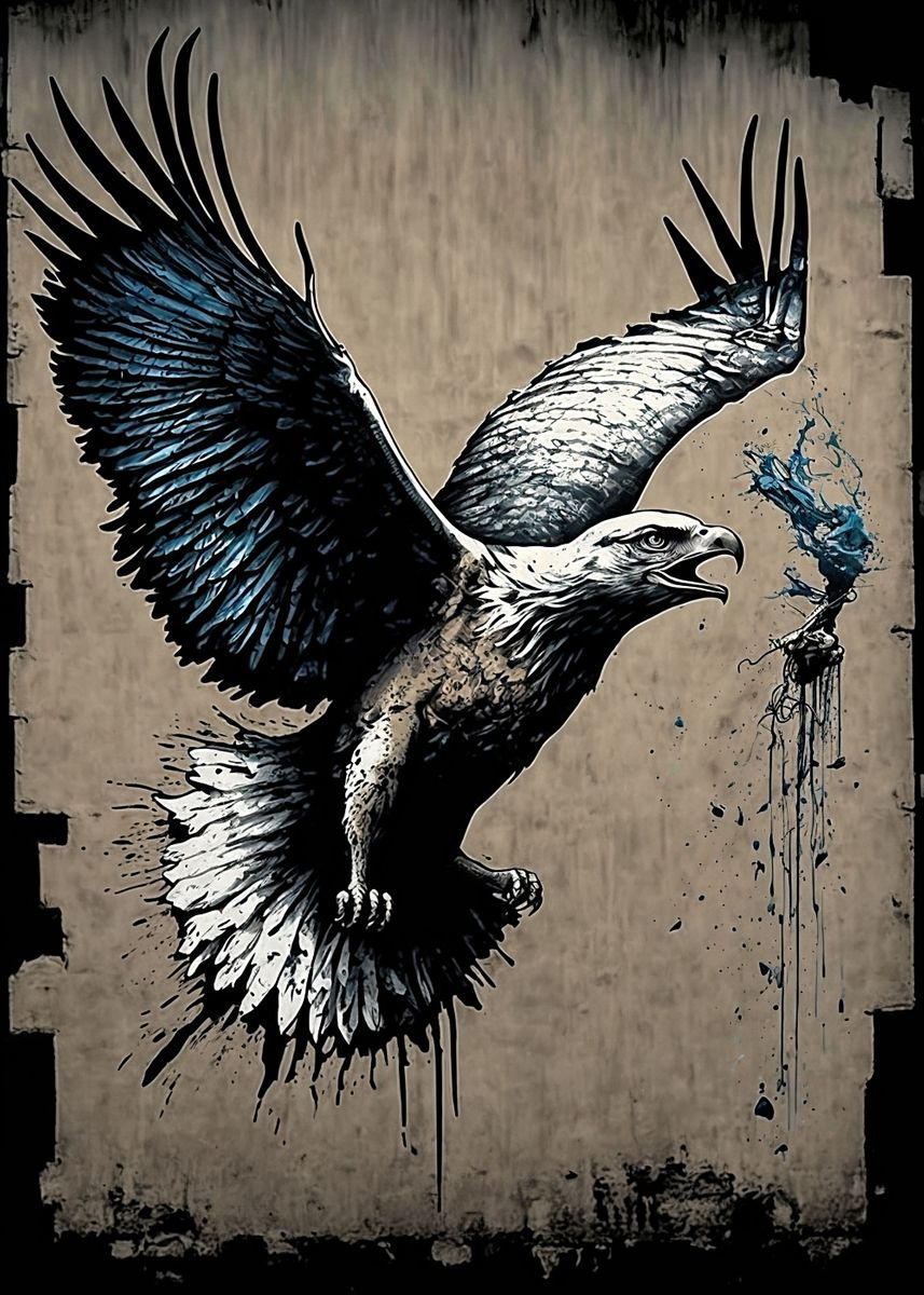 'Flying Eagle' Poster, picture, metal print, paint by Steel Canvas ...