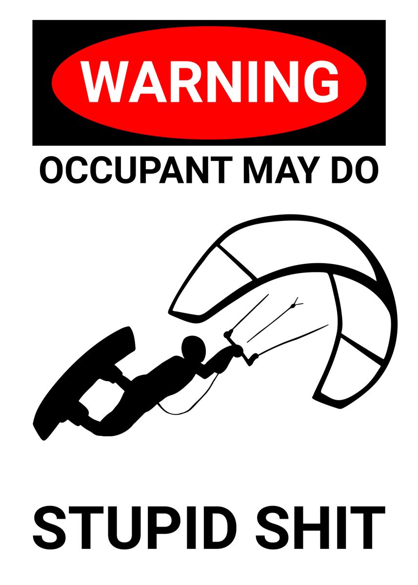 'WARNING STUPID SHIT' Poster, picture, metal print, paint by Atomic ...