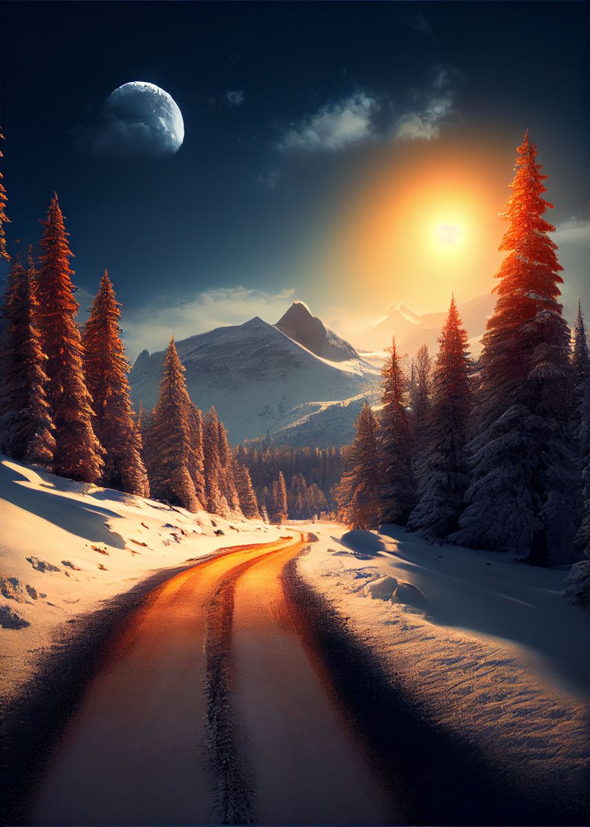 'Country road' Poster, picture, metal print, paint by Yuliia ...