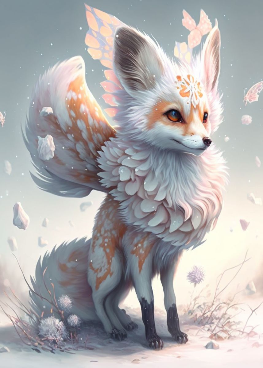 'fox girl anime' Poster, picture, metal print, paint by Travel Travel ...