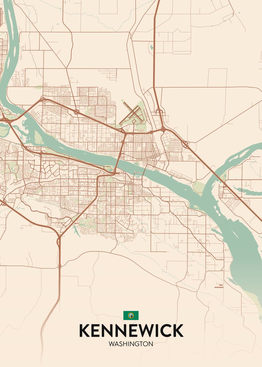 'Kennewick WA' Poster, picture, metal print, paint by IMR Designs ...