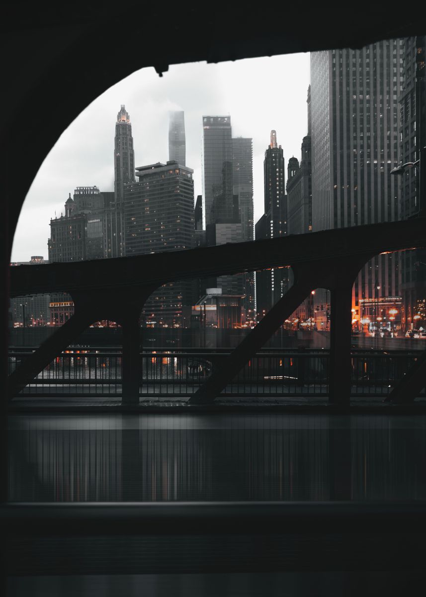 'Chicago Gotham Vibes ' Poster, picture, metal print, paint by Stefan ...