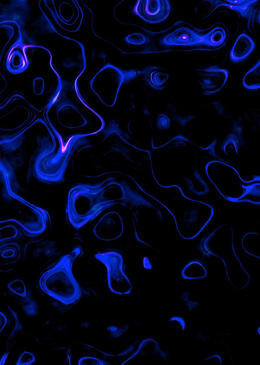 'Blue Acid Puddle' Poster, picture, metal print, paint by Sardagan ...
