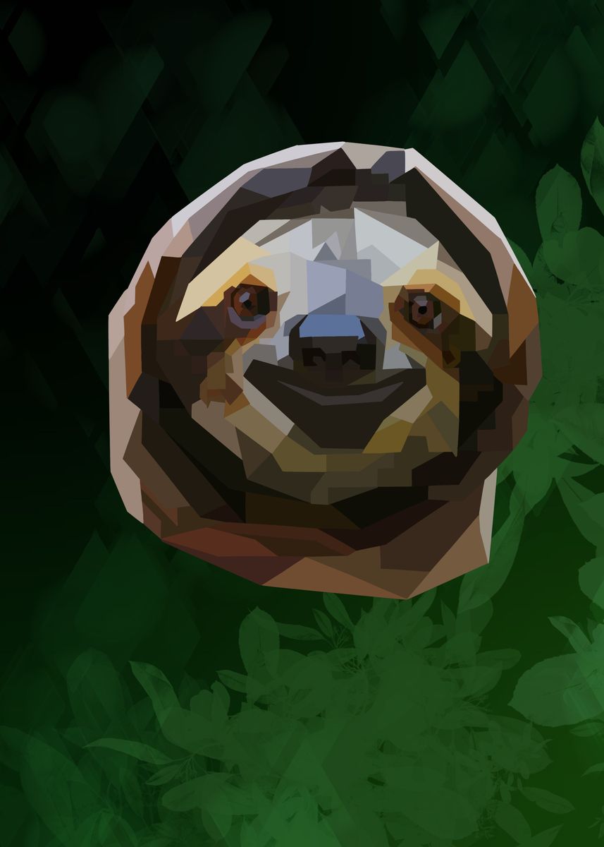 'Sloth' Poster, picture, metal print, paint by Shorty | Displate