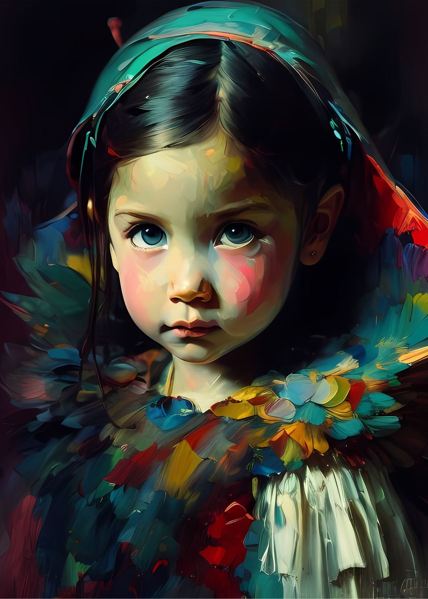 'little angel' Poster, picture, metal print, paint by erma wati | Displate