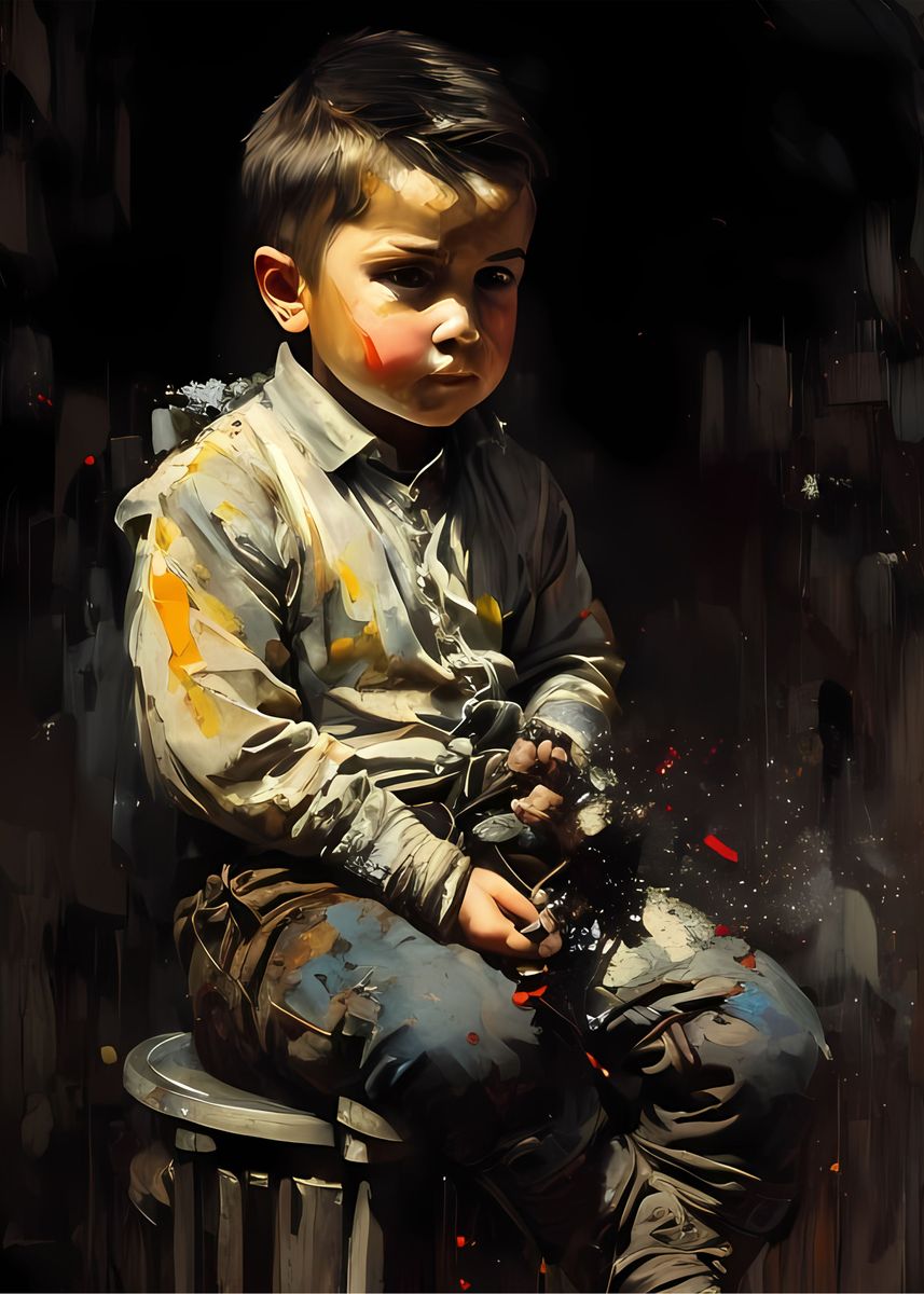 'little angel' Poster, picture, metal print, paint by erma wati | Displate