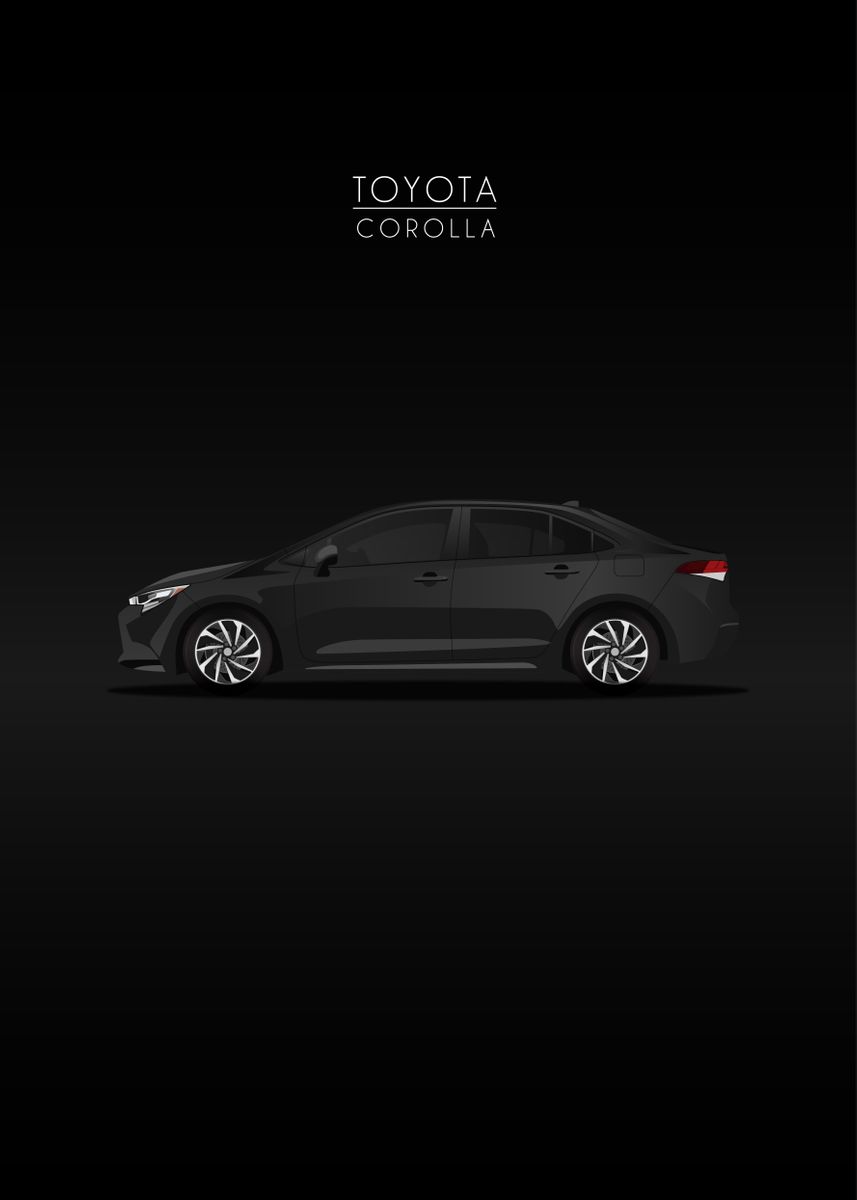 'Toyota Corolla' Poster, picture, metal print, paint by Ahmad Nur Ihsan ...
