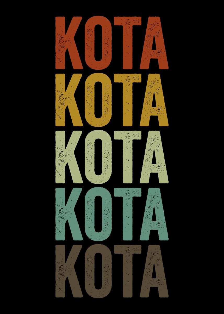 'Kota India Retro Vintage' Poster, picture, metal print, paint by ...