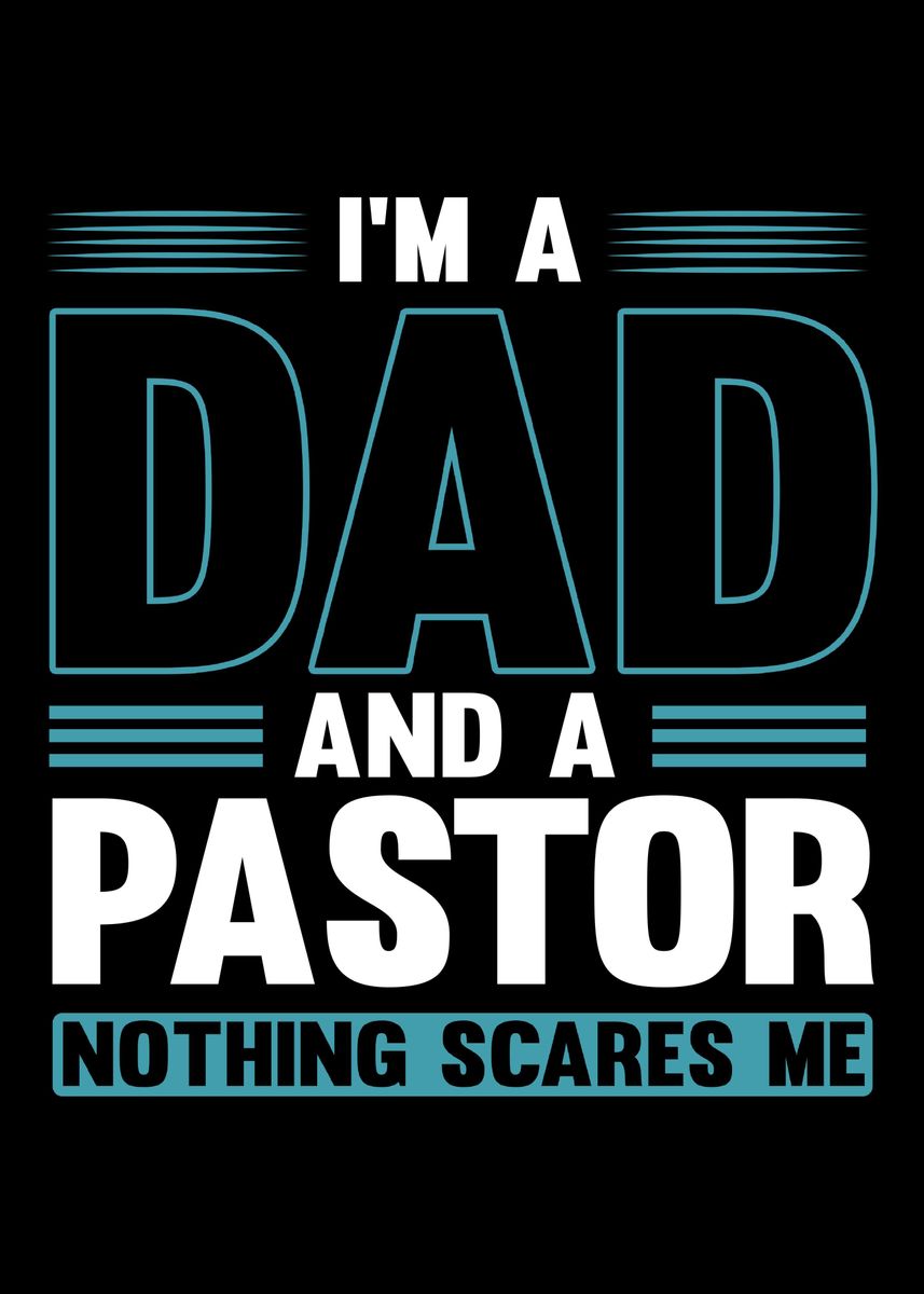 'Pastor Dad Funny' Poster by professionaldesigns | Displate